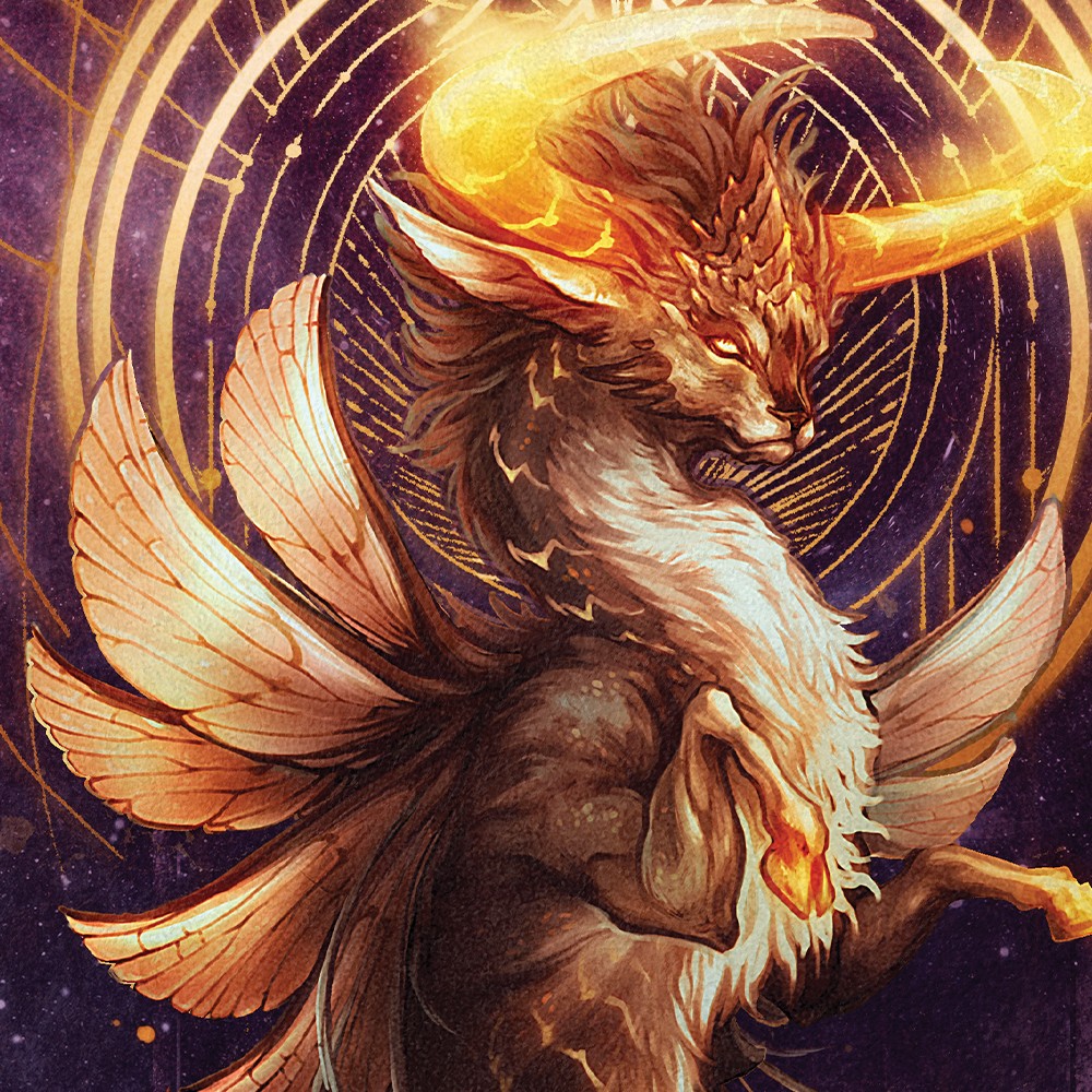 Signe du Zodiaque Dragon taureau par Chane art